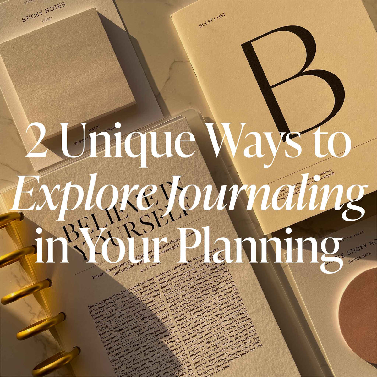 2 Unique Ways to Explore Journaling in Your Planning – CLOTH & PAPER