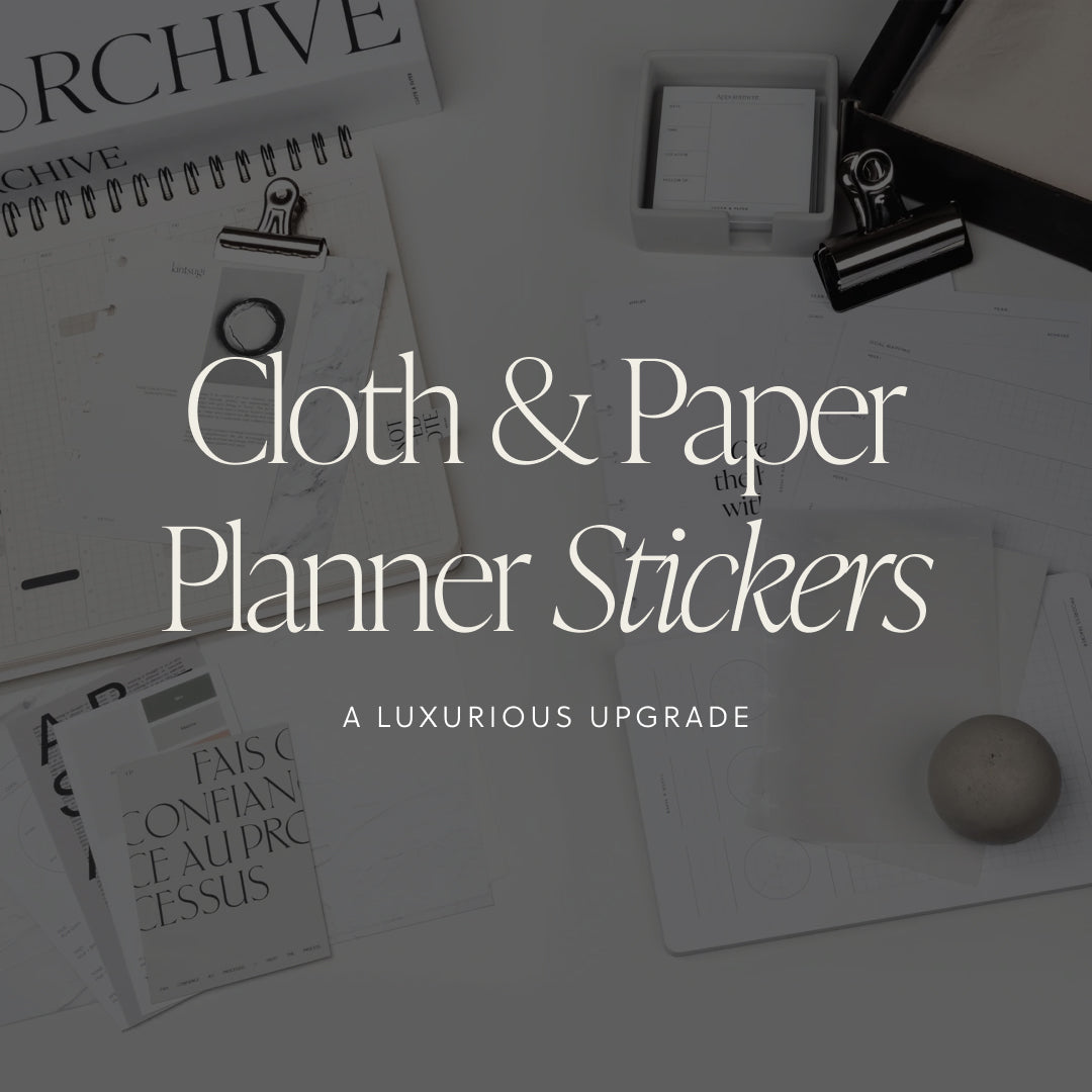 Cloth & Paper Planner Stickers: A Luxurious Upgrade – CLOTH & PAPER