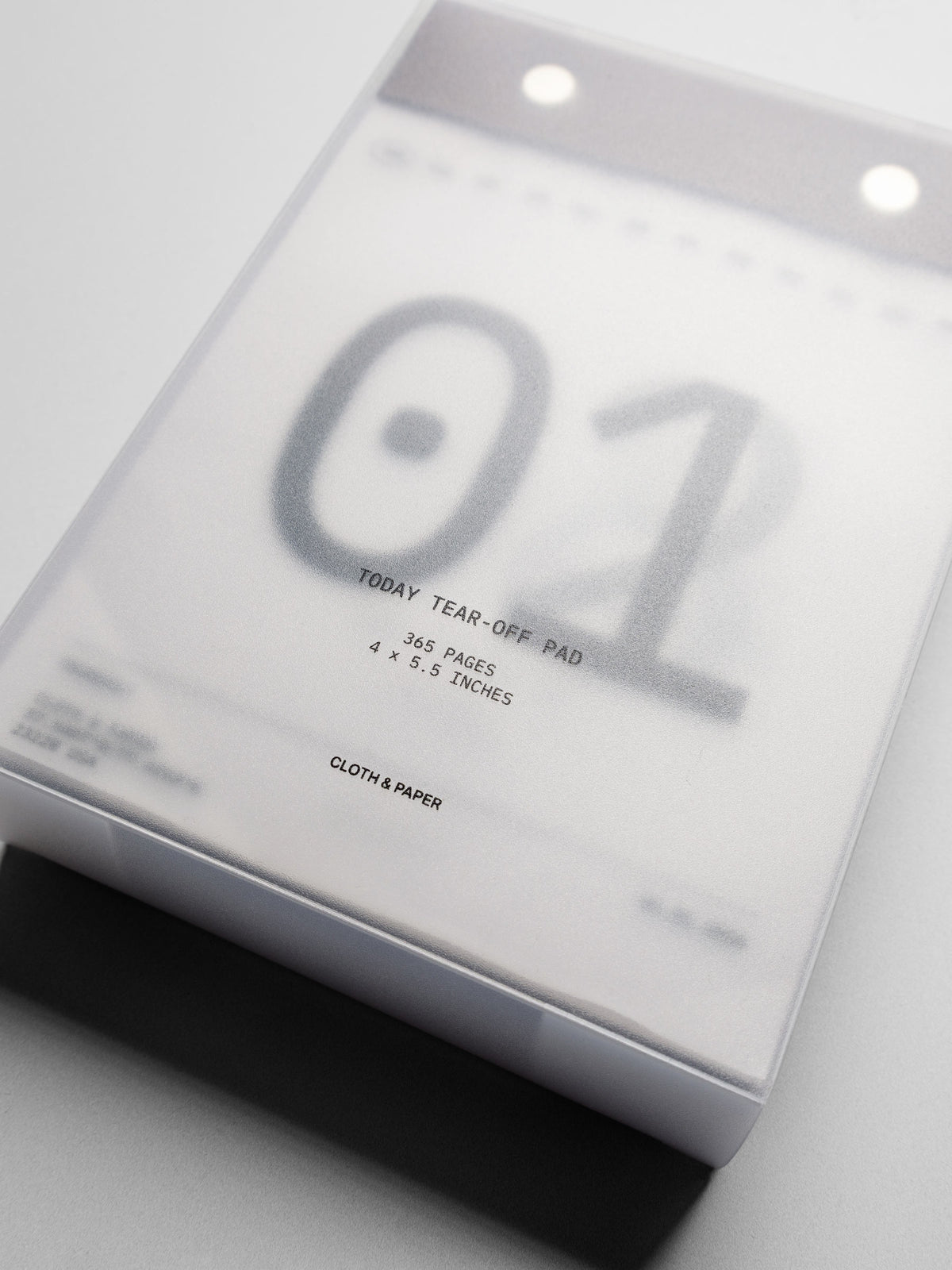 2026 Today Tear Off Pad | Daily Vellum Desk Pad | Cloth & Paper