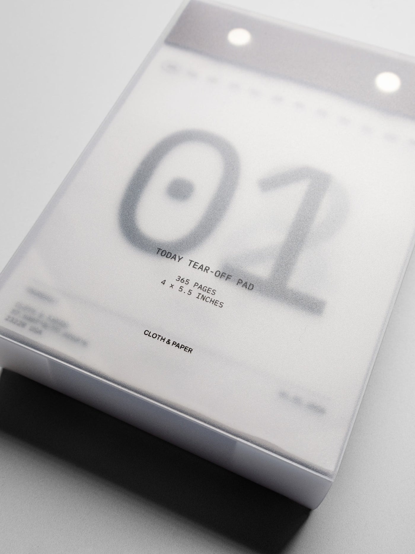 2026 Today Tear Off Pad | Daily Vellum Desk Pad | Cloth & Paper