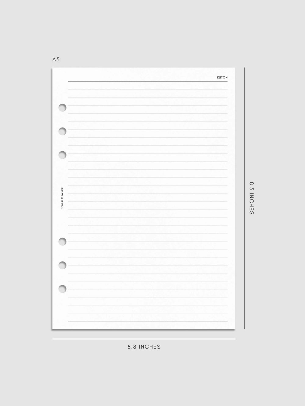 2026 Dated Monthly Planner Insert | Monday Start | Cloth & Paper