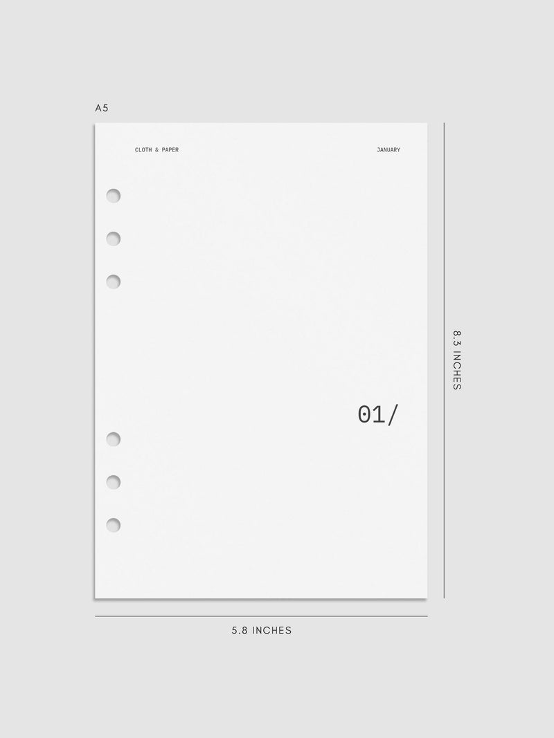 2026 Monthly Vellum Dashboard Overlays | Avant Garde | Cloth & Paper