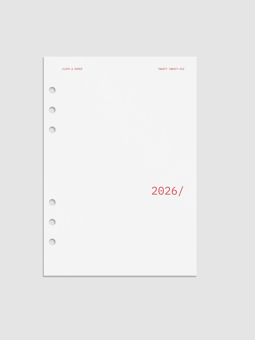 2026 Monthly Vellum Dashboard Overlays | Rouge | Cloth & Paper