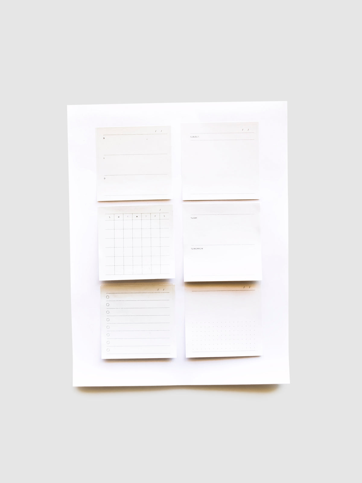 3x3 Sticky Note Printable | Essentials | Cloth & Paper