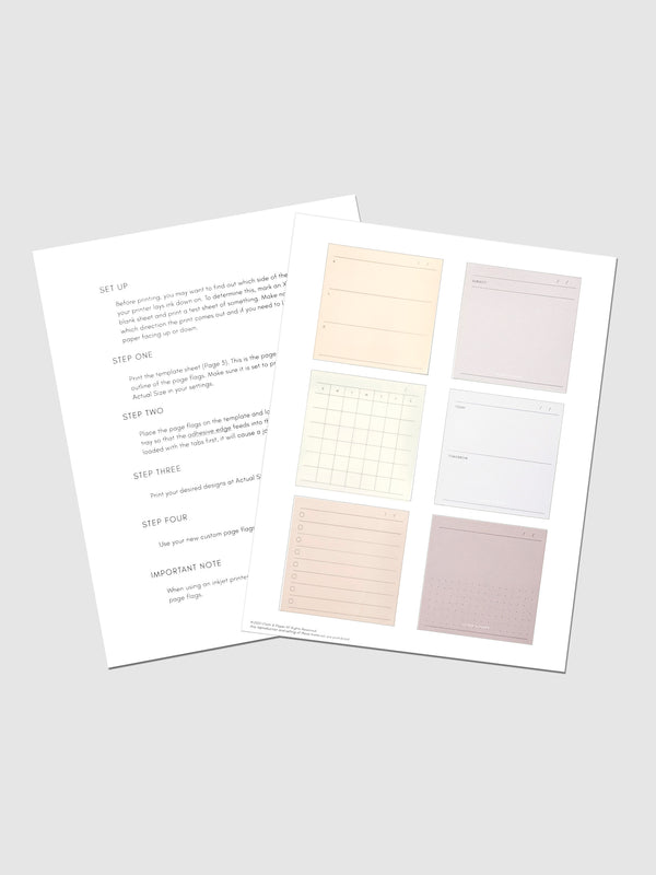 3x3 Sticky Note Printable | Essentials | Cloth & Paper