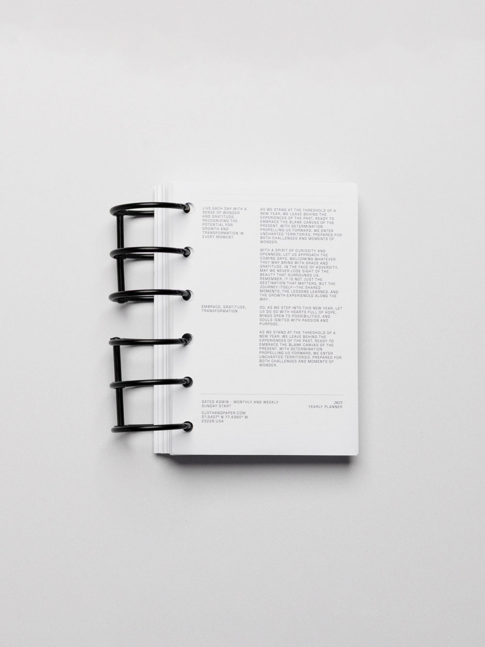 Planner Rings | 1.25 Inch | 6-Ring Planner Binding | Cloth & Paper