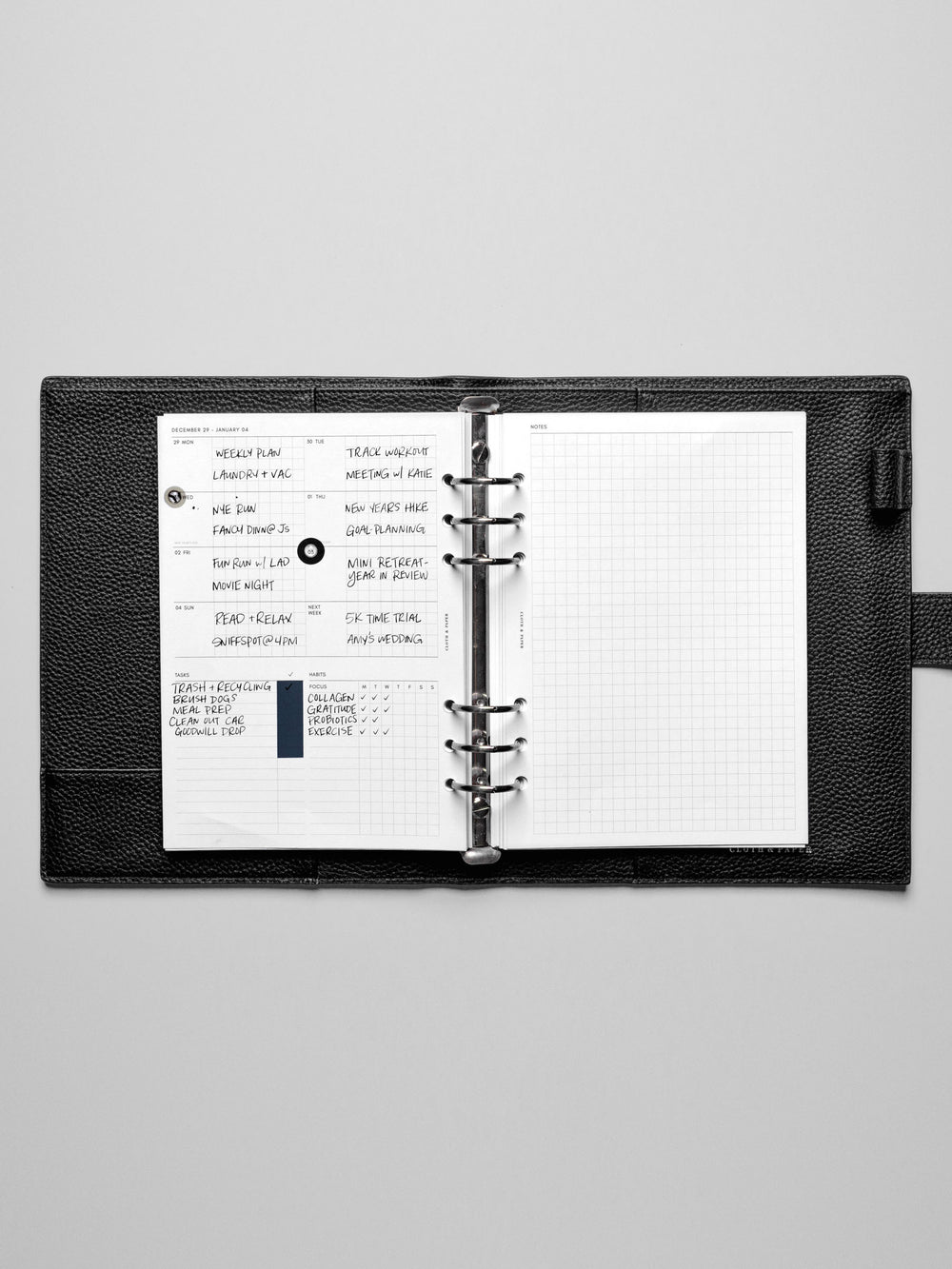 2026 Dated Weekly Admin Planner Insert | Monday Start | Cloth & Paper