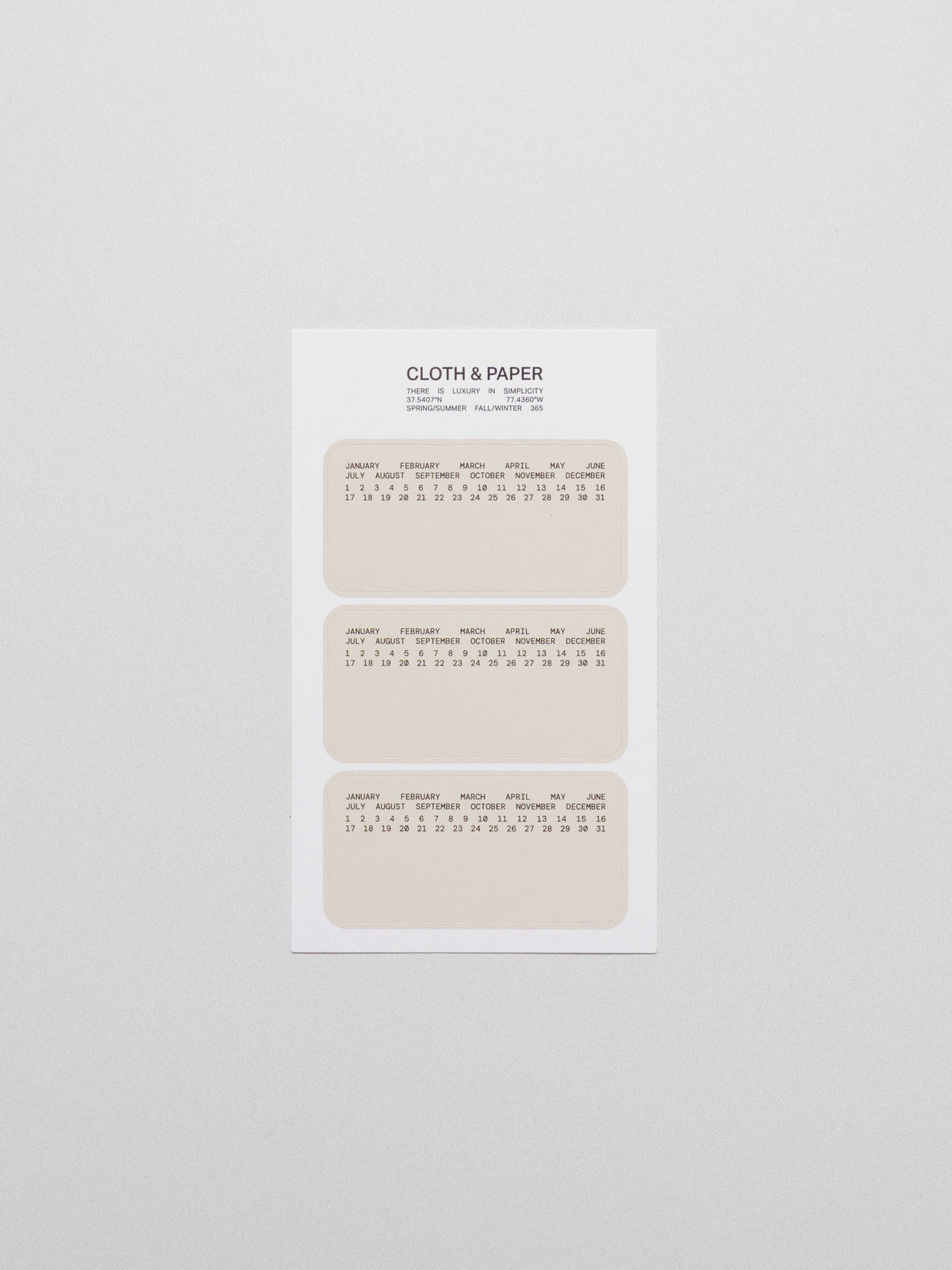Label Planner Stickers | Note | Cloth & Paper