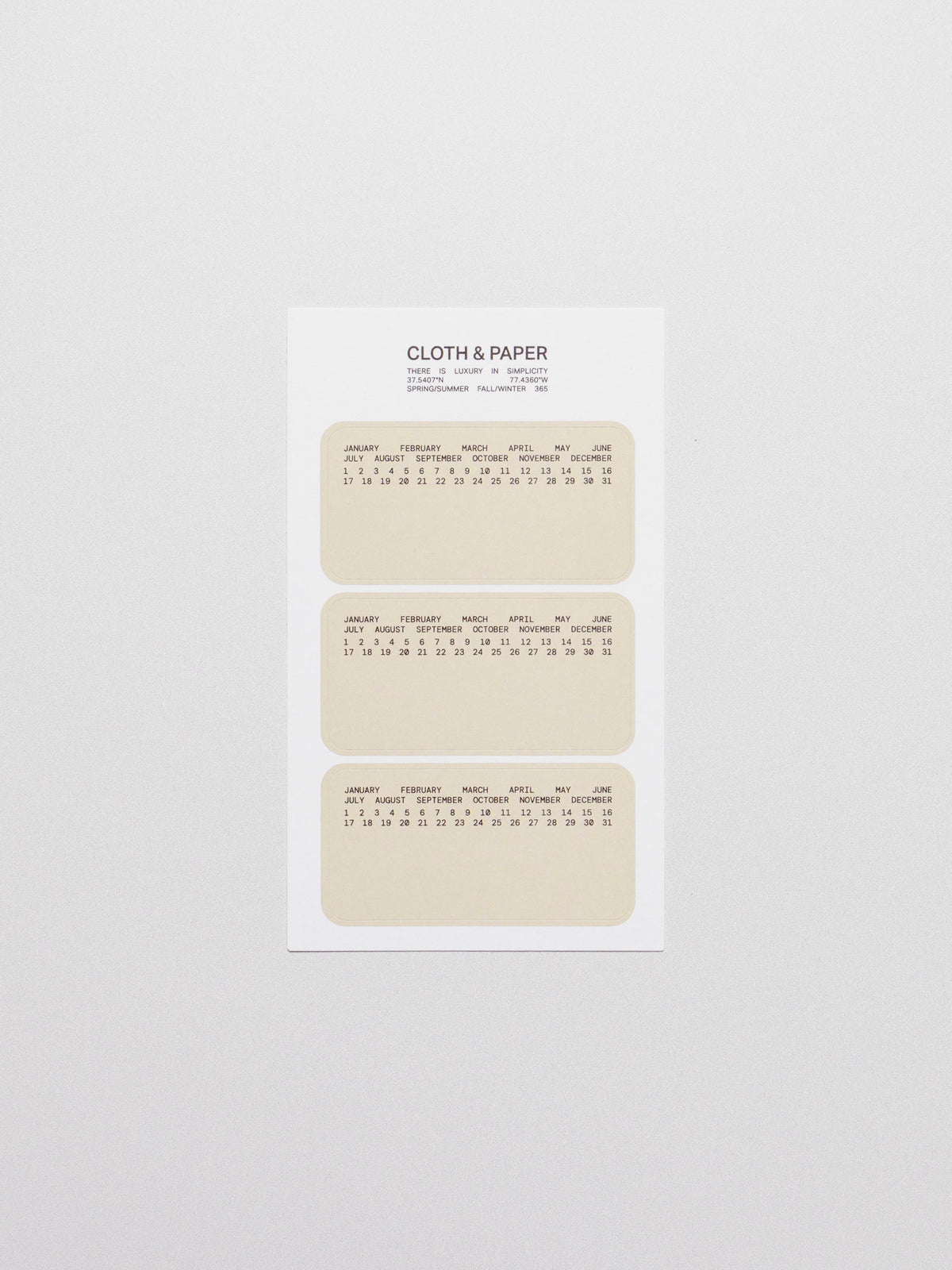Label Planner Stickers | Note | Cloth & Paper