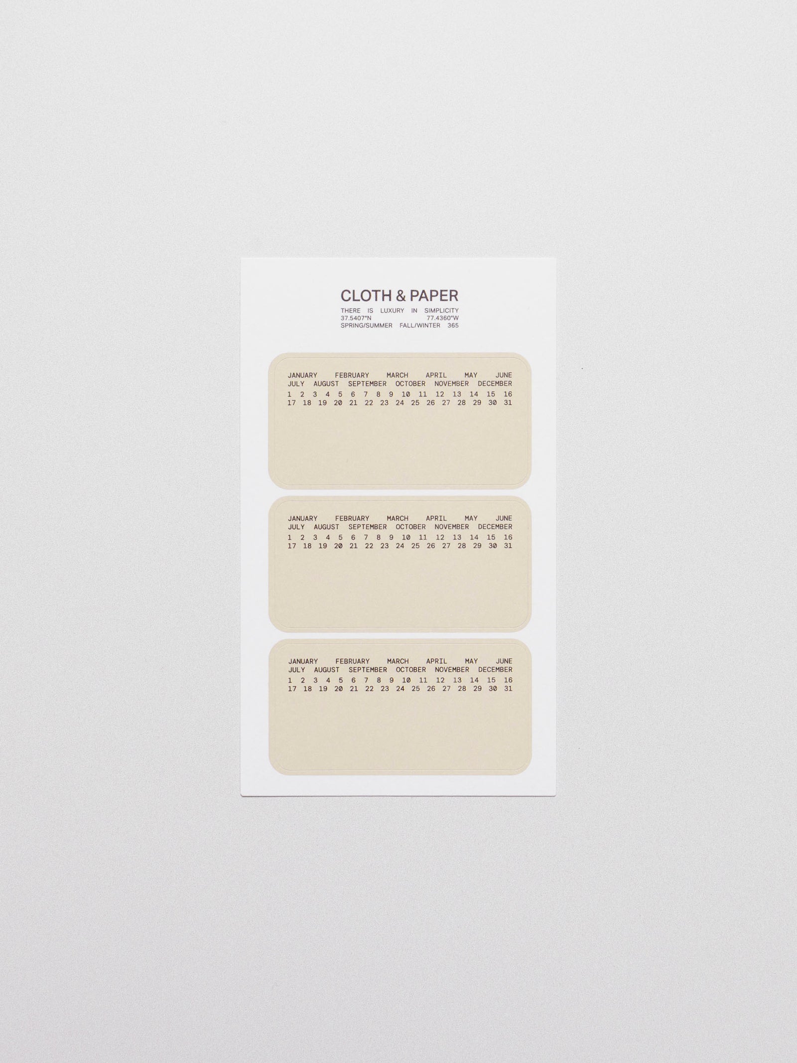 Label Planner Stickers | Note | Cloth & Paper