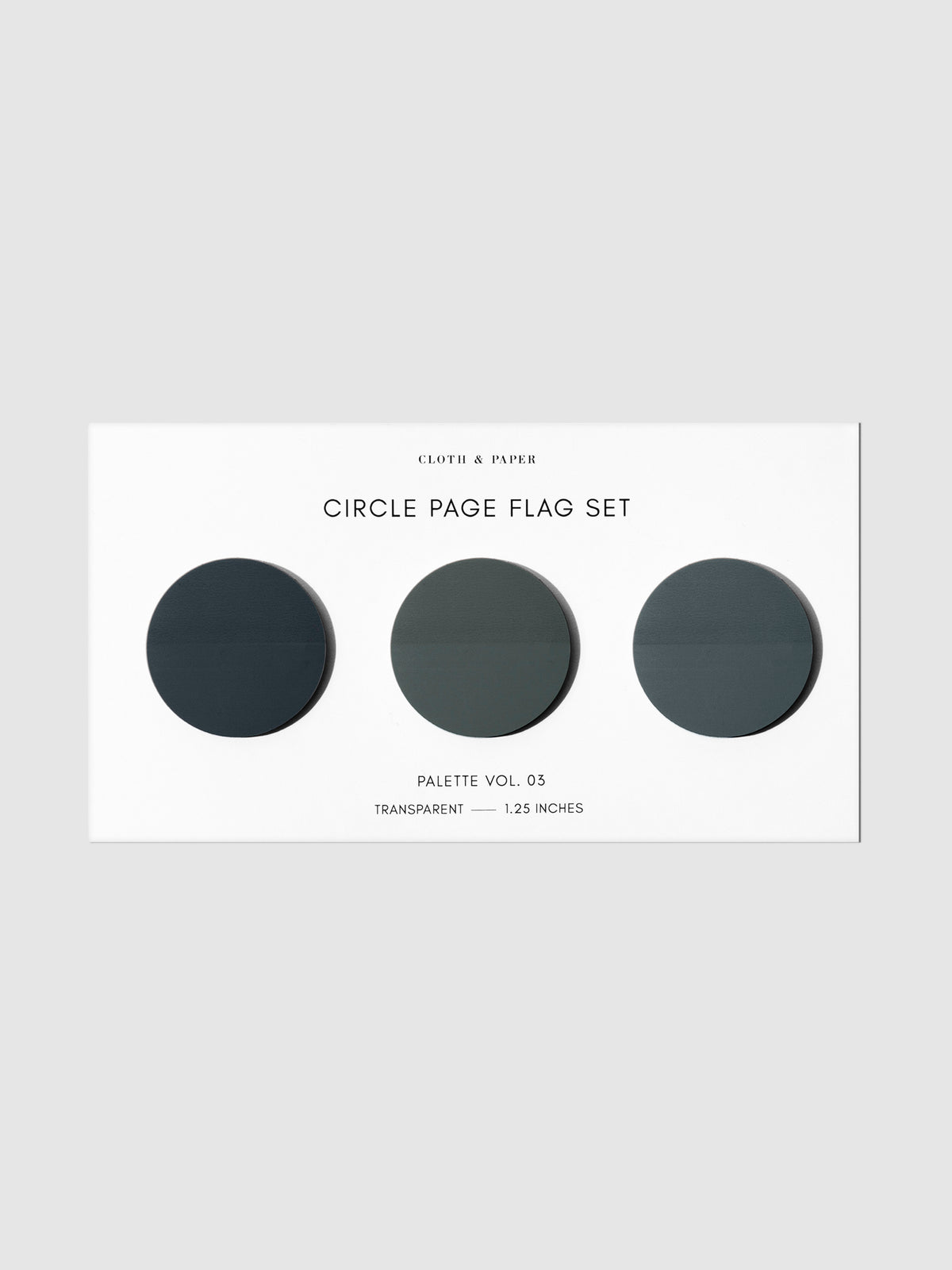 Transparent Circle Page Flag Trio for Planner Organization