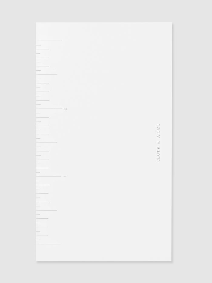 Clear Ruler Journaling Card | Cloth & Paper