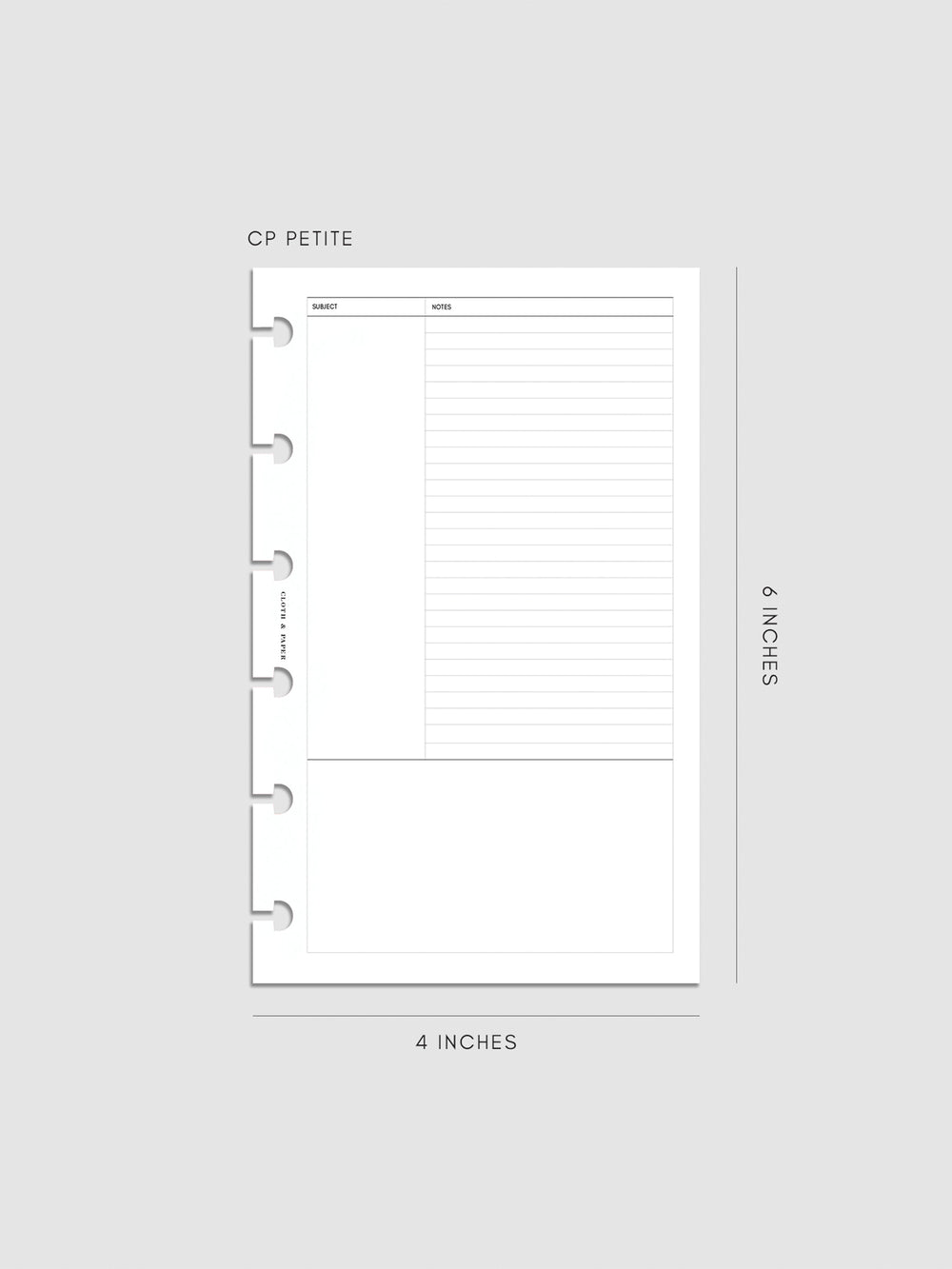 Cornell Style Note Planner Inserts | 2nd Edition | Cloth & Paper