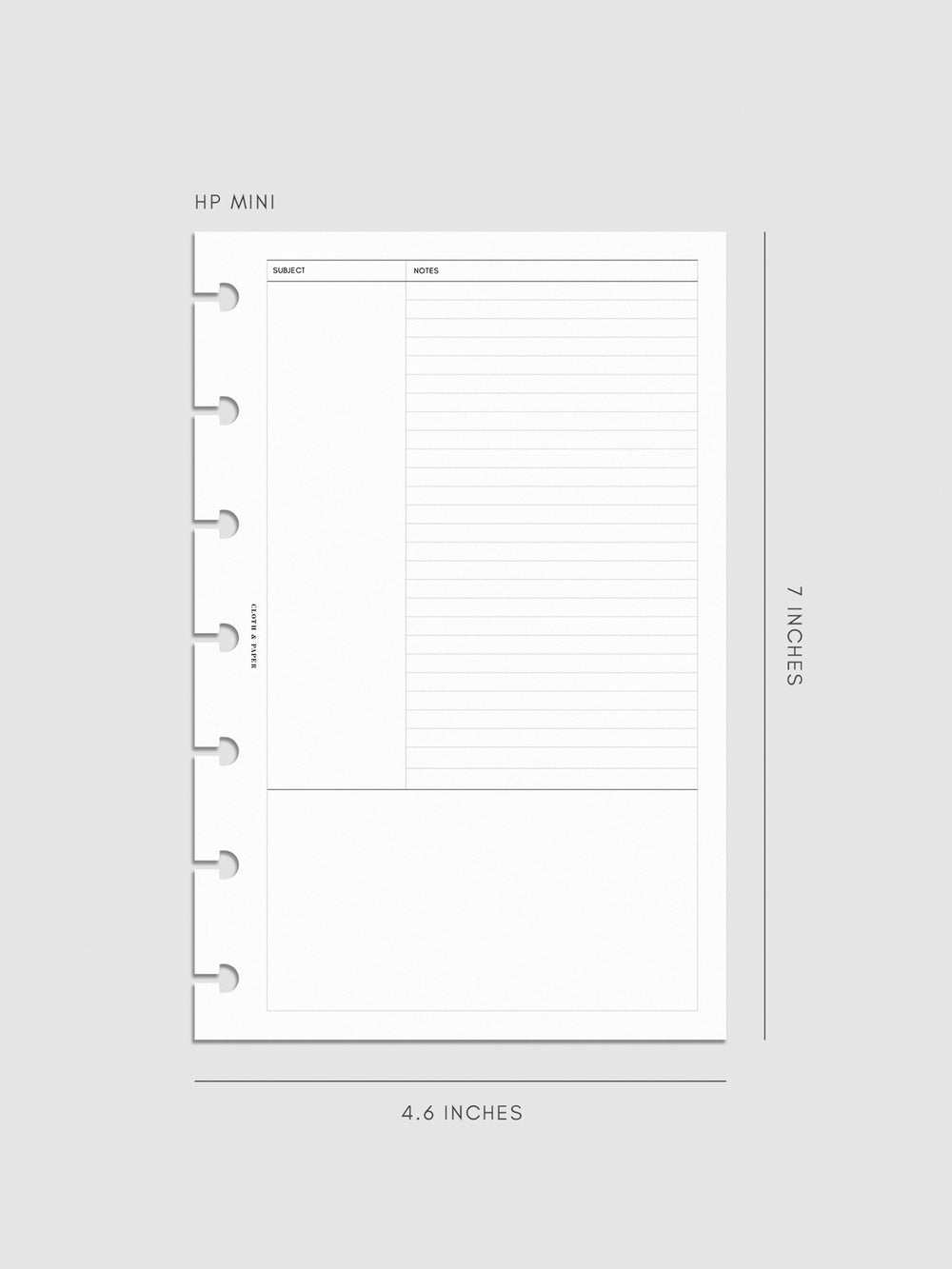 Cornell Style Note Inserts | 2nd Edition | Cloth & Paper