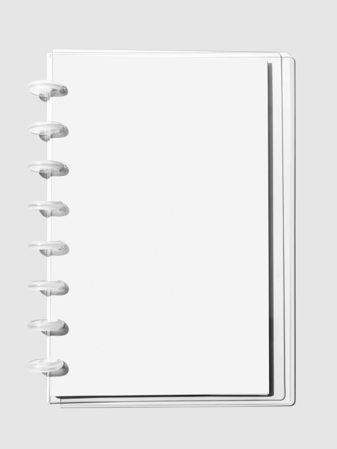 Crystal Clear Discbound Notebook Cover | Half Letter | Cloth & Paper