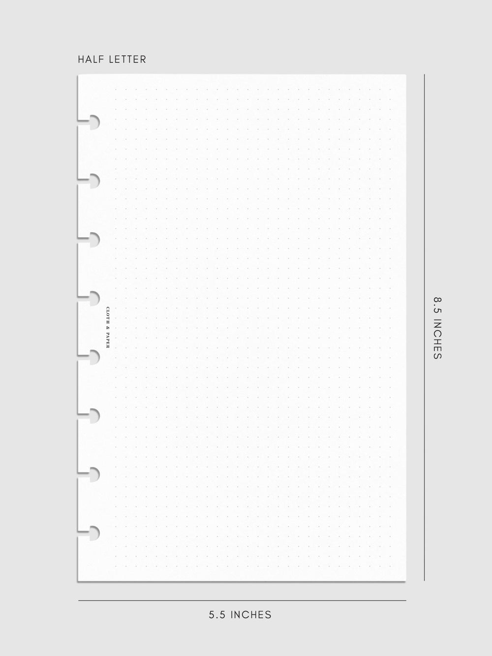 Dot Grid Planner Inserts | Cloth & Paper