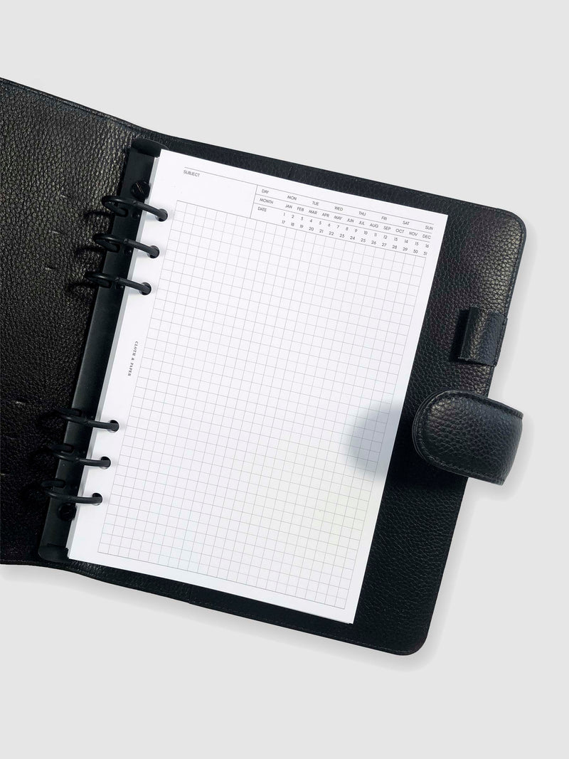 Executive Note Planner Inserts | Graph Paper | Cloth & Paper