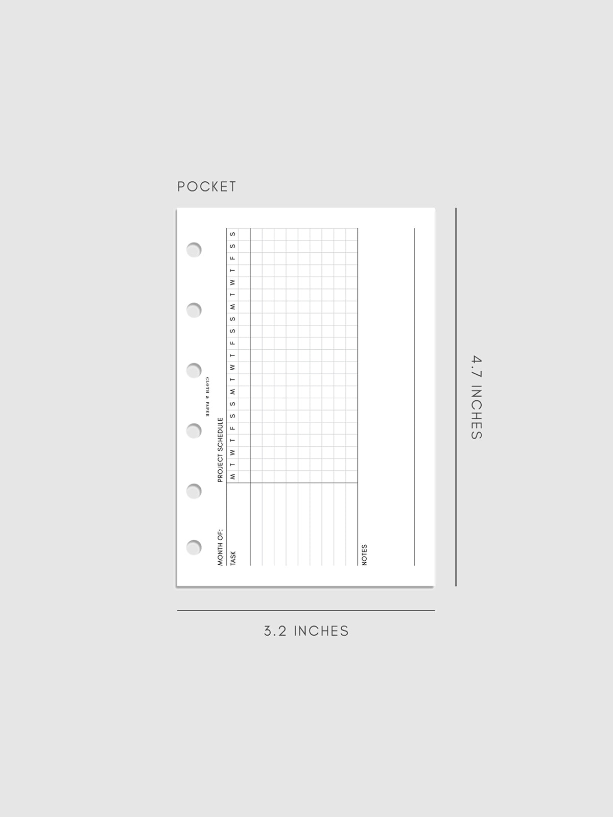 Gantt Chart Planner Inserts | Refreshed Layout | Cloth & Paper