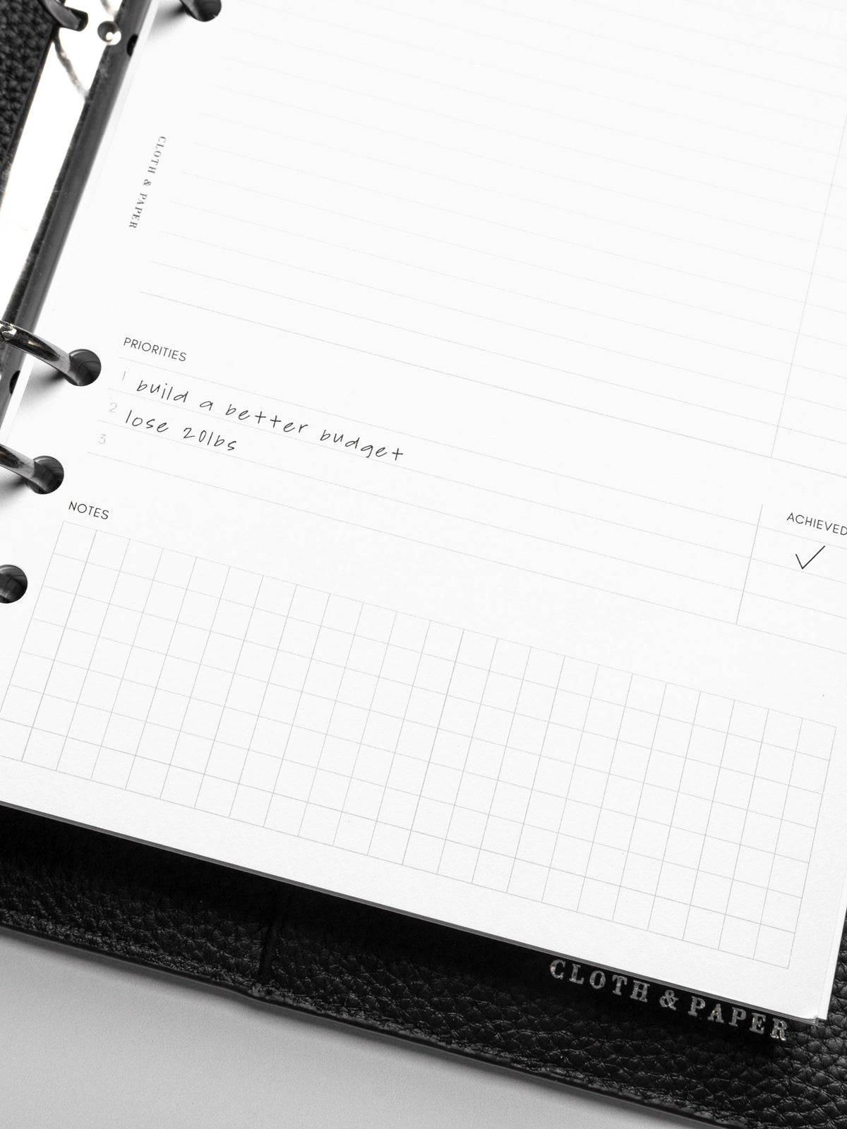 Goal Mapping Planner Inserts | Refreshed Version | Cloth & Paper