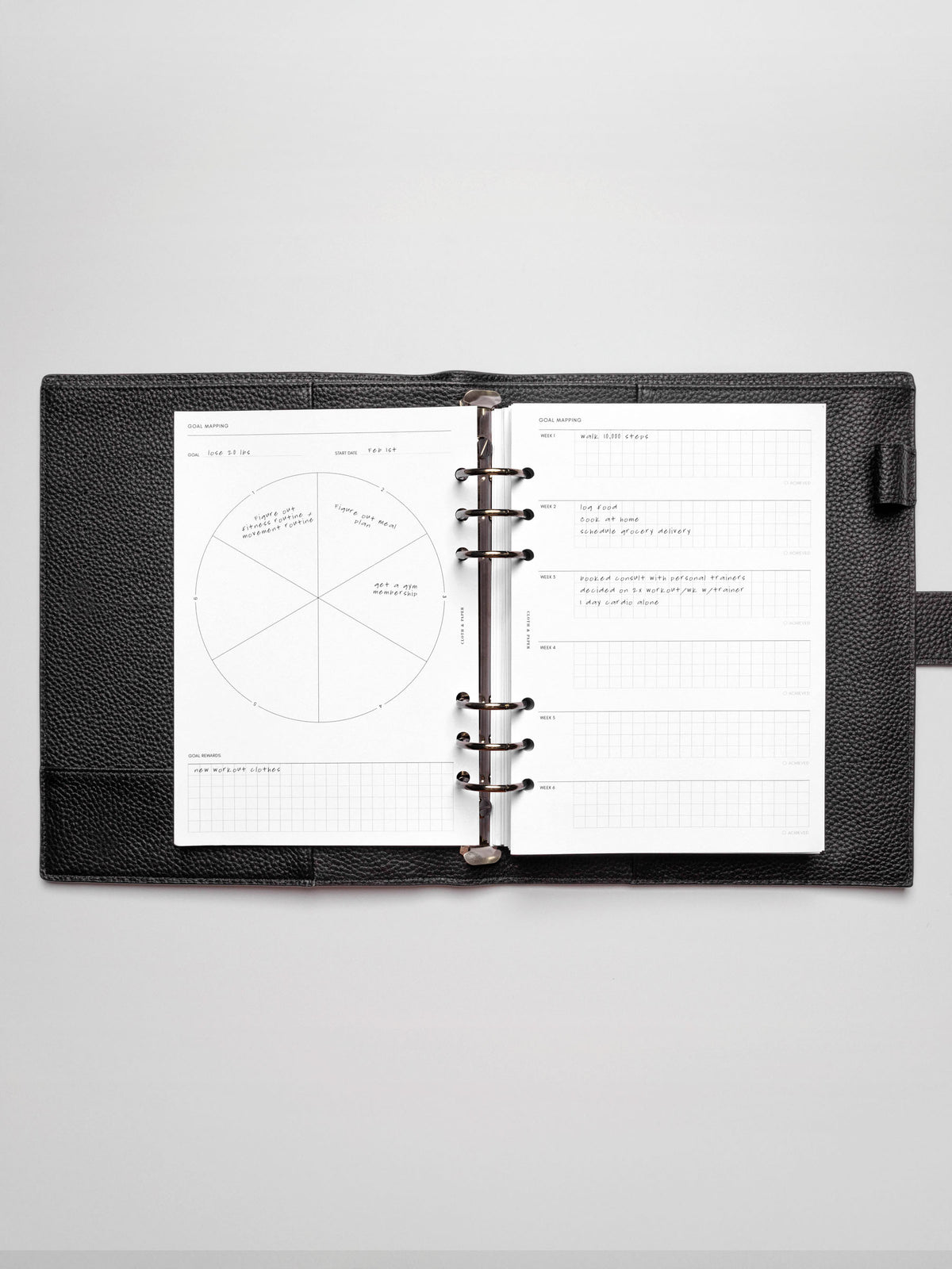 Goal Mapping Planner Inserts | Refreshed Version | Cloth & Paper