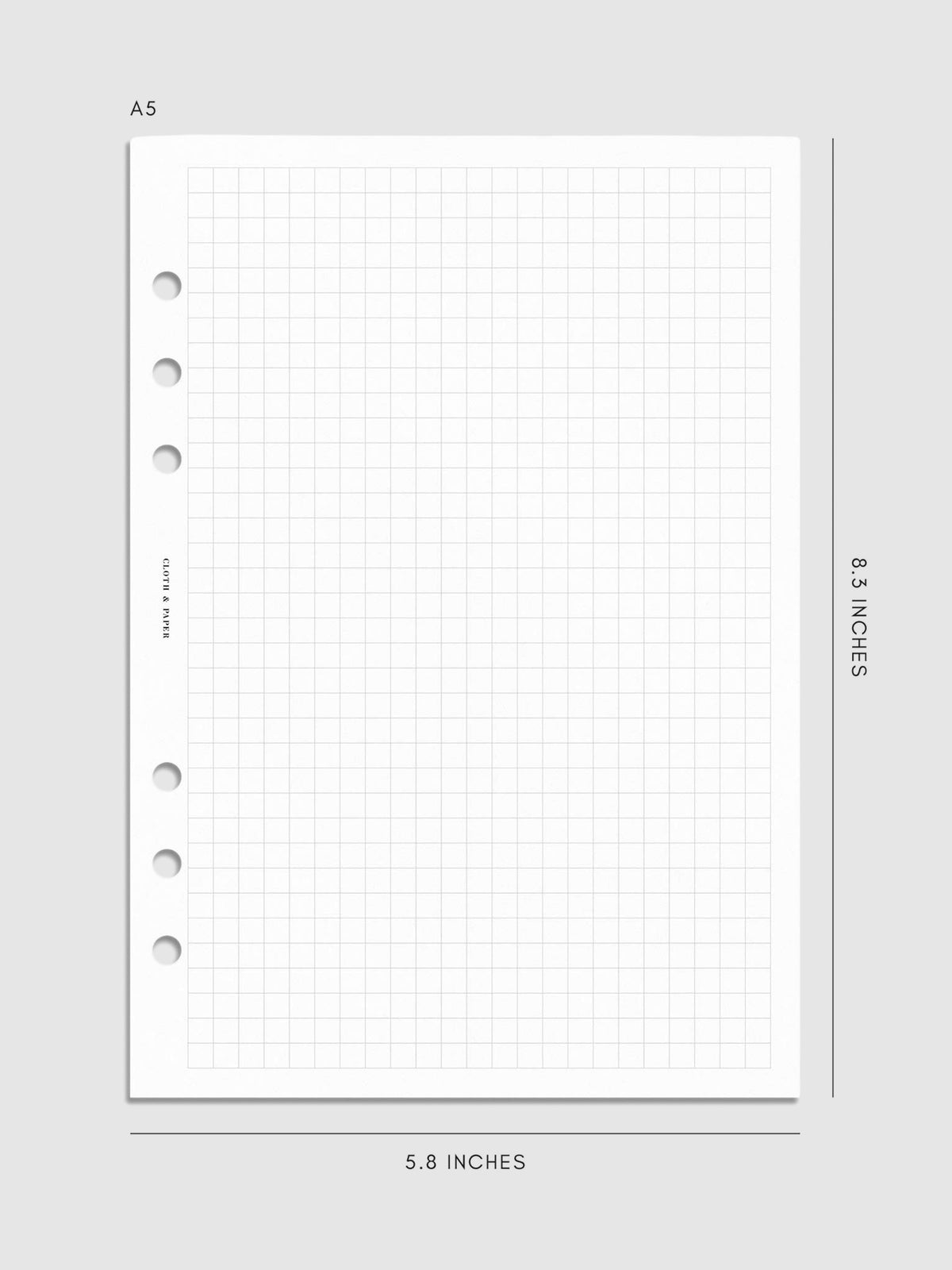 Graph Note Planner Inserts | Cloth & Paper