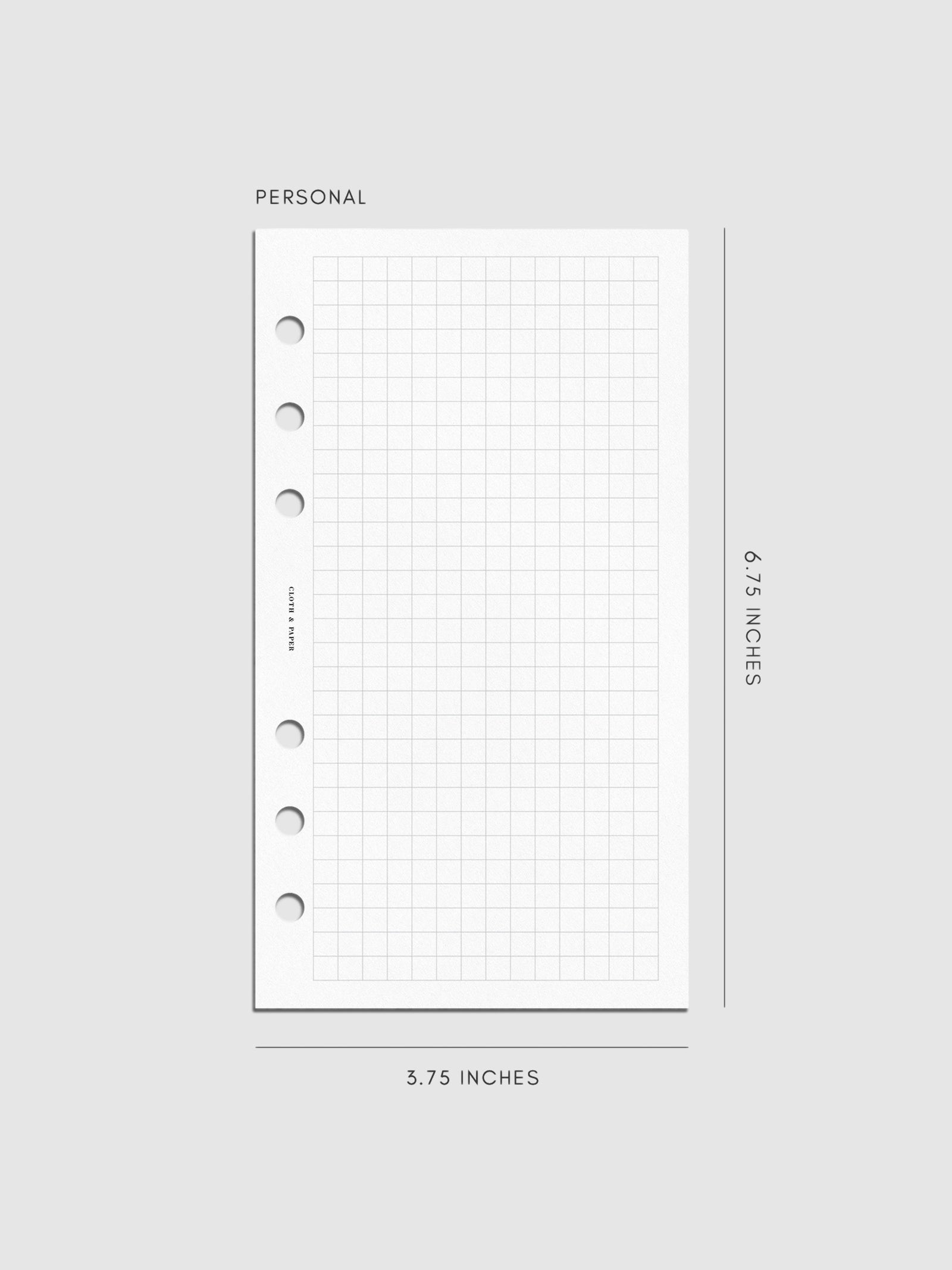Graph Note Planner Inserts | Cloth & Paper