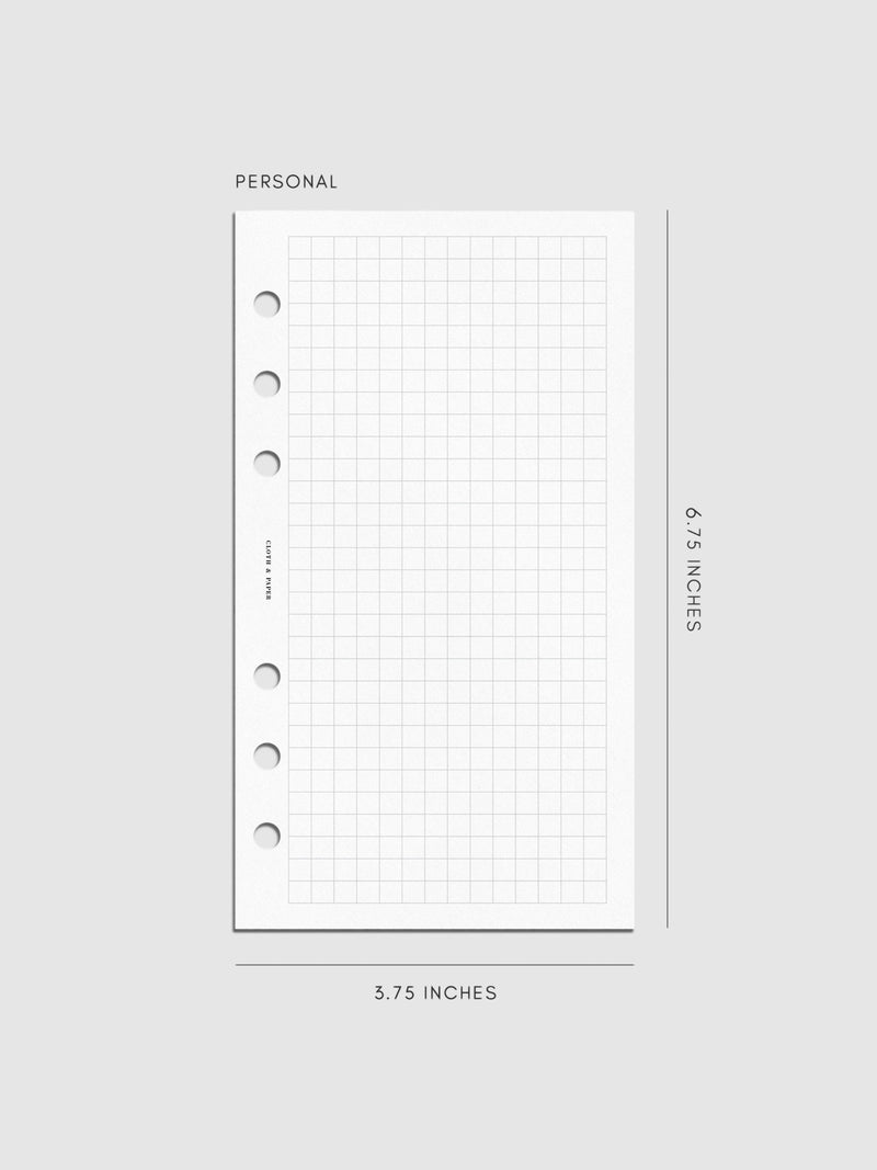 Graph Note Planner Inserts | Cloth & Paper