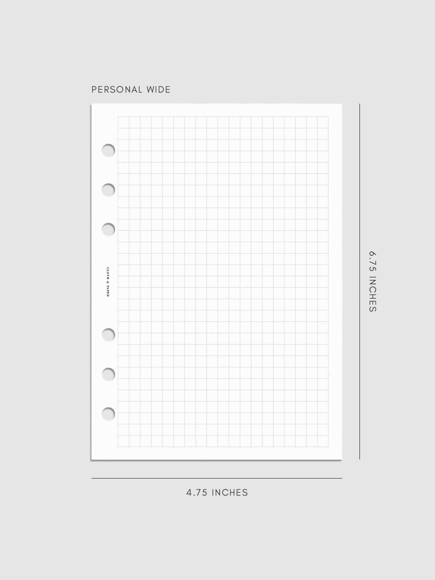 Graph Note Planner Inserts | Cloth & Paper