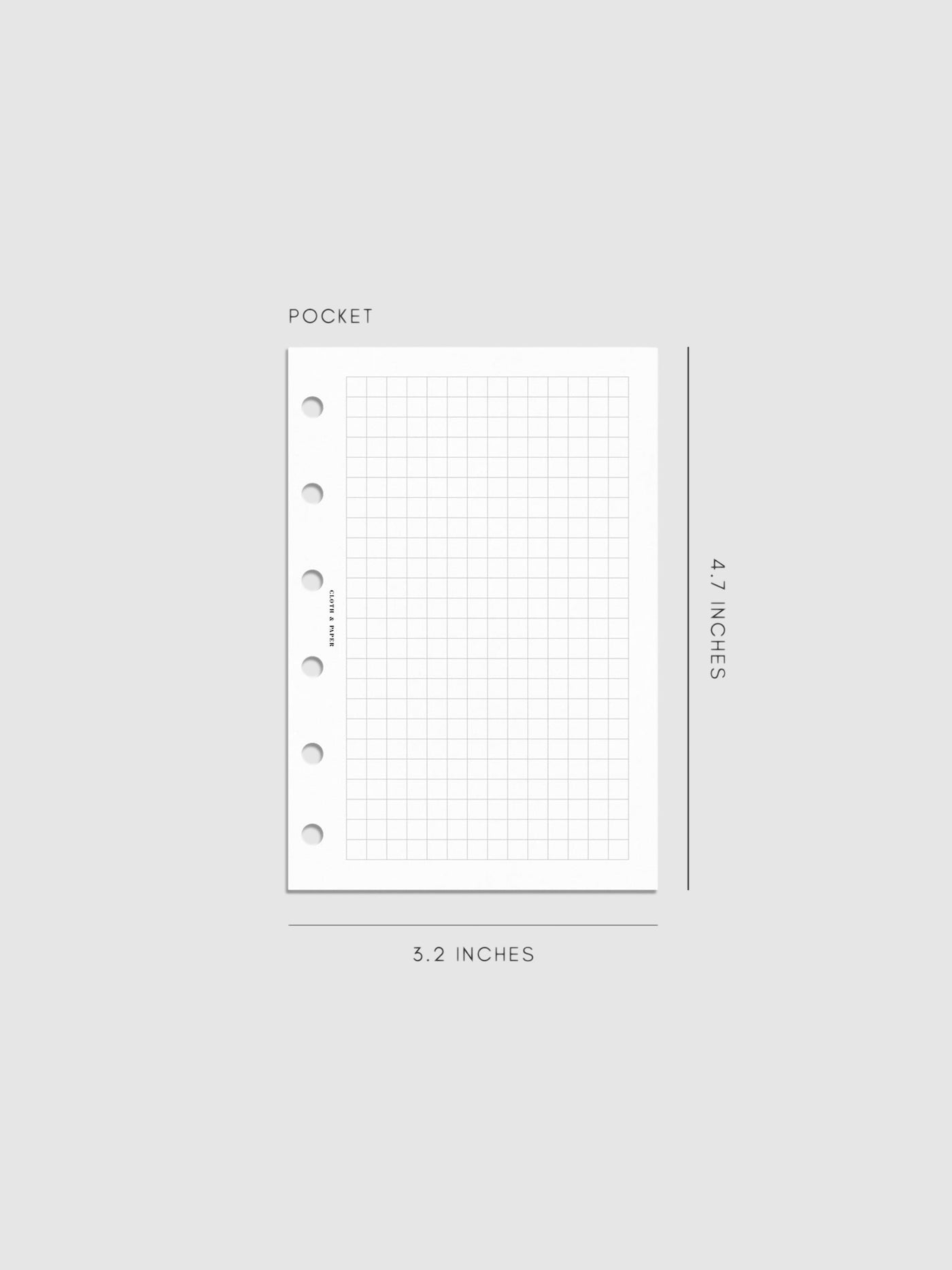 Graph Note Planner Inserts | Cloth & Paper