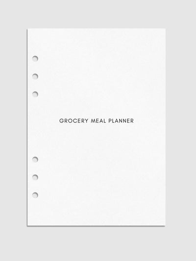 Grocery Meal Planner Inserts | Cloth & Paper