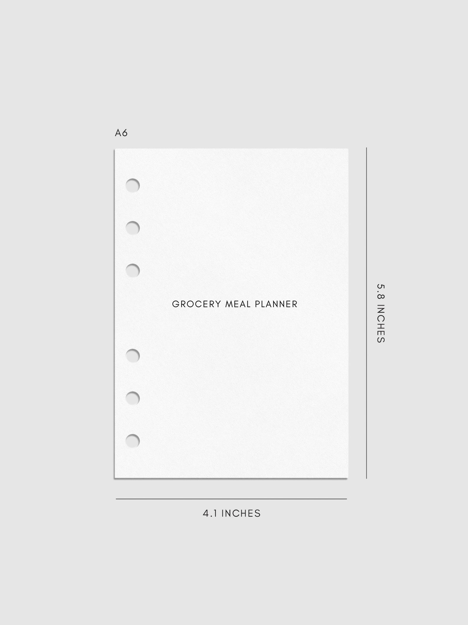 Grocery Meal Planner Inserts | Cloth & Paper