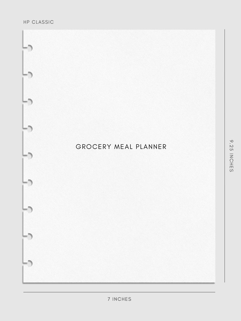 Grocery Meal Planner Inserts | Cloth & Paper