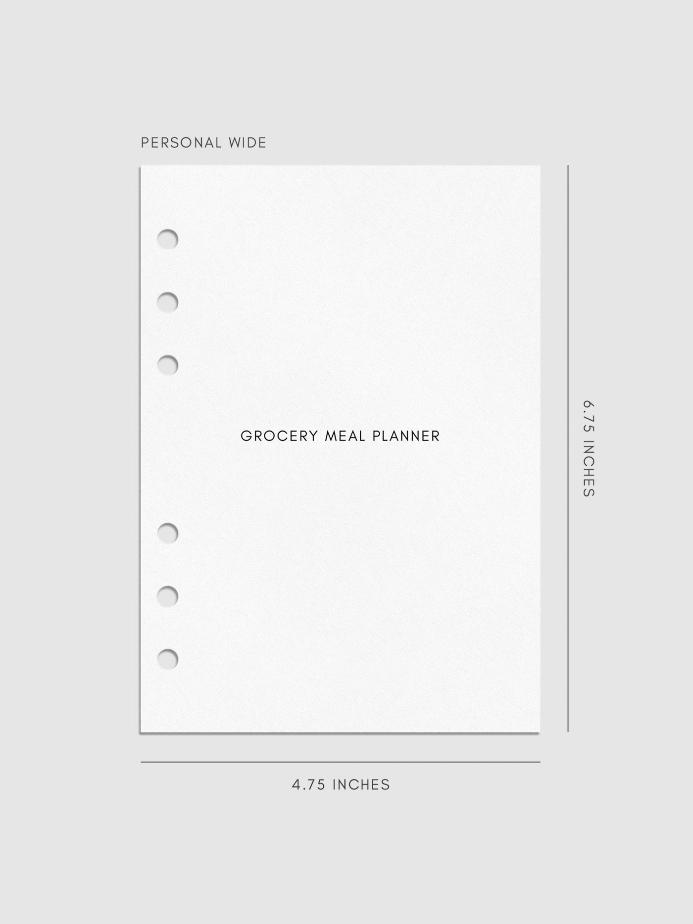 Grocery Meal Planner Inserts | Cloth & Paper