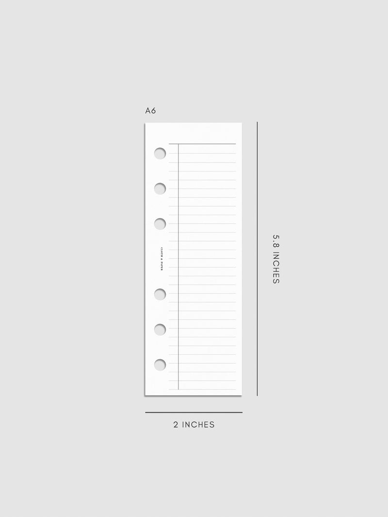 Half Page Task Inserts | Cloth & Paper