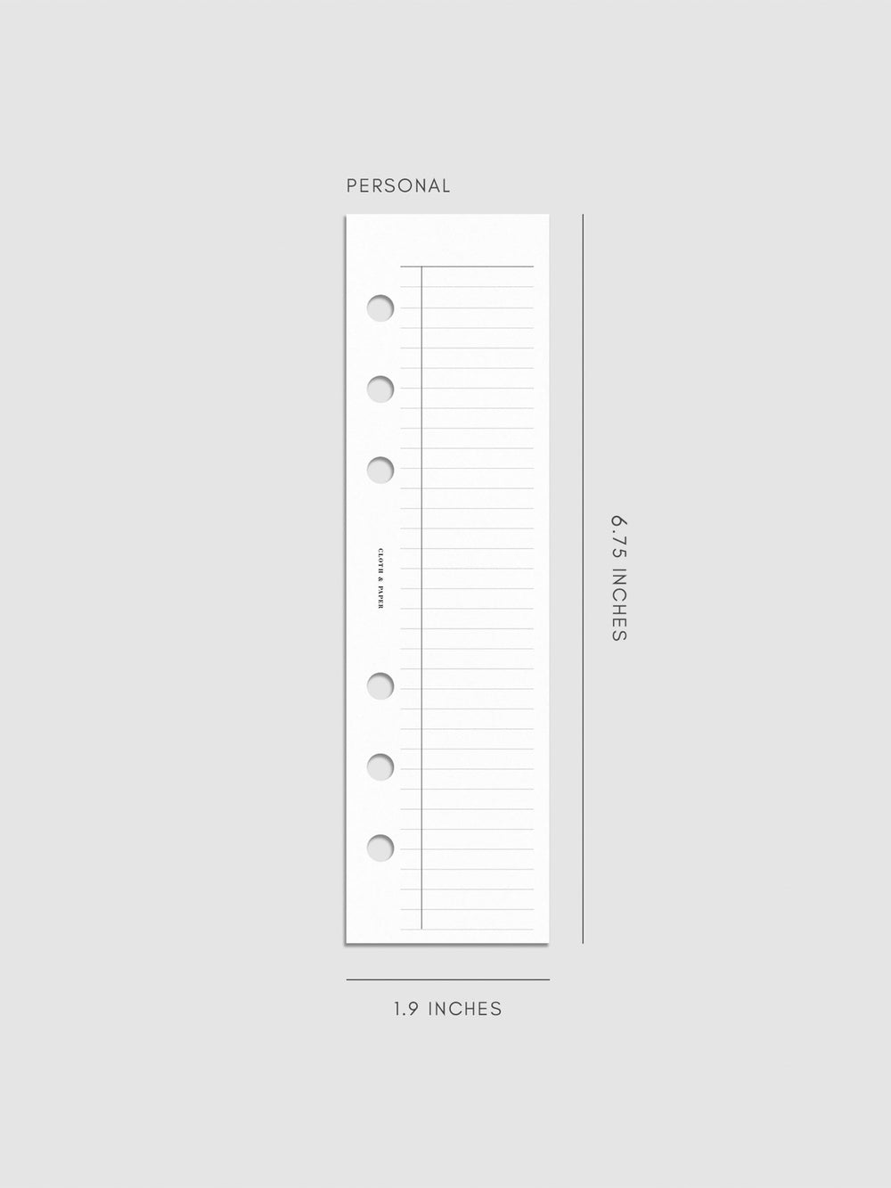 Half Page Task Inserts | Cloth & Paper