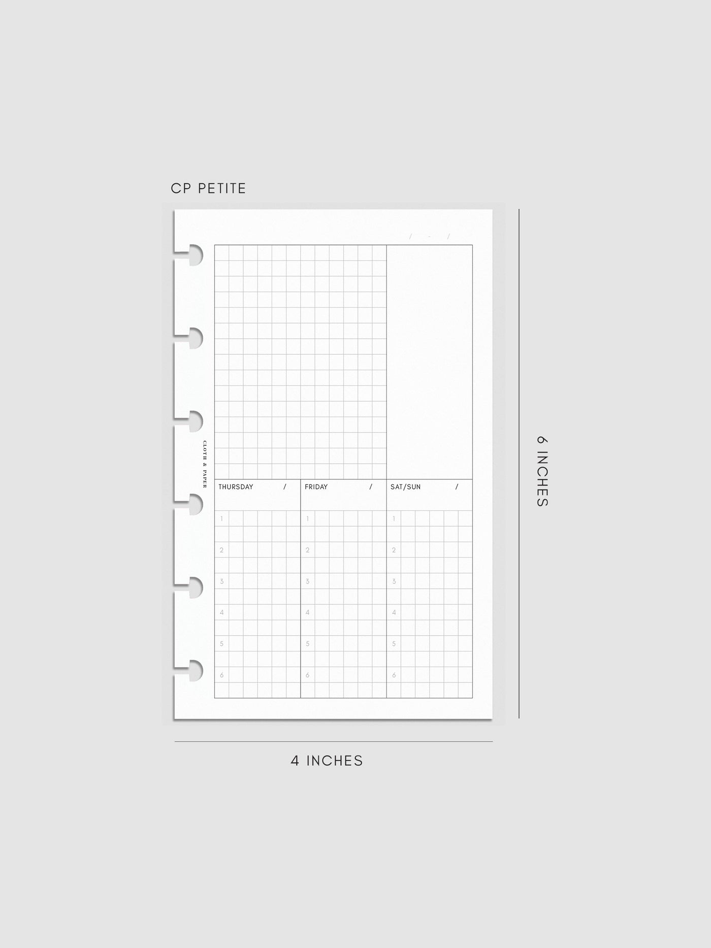 C&P Planner Size Guide