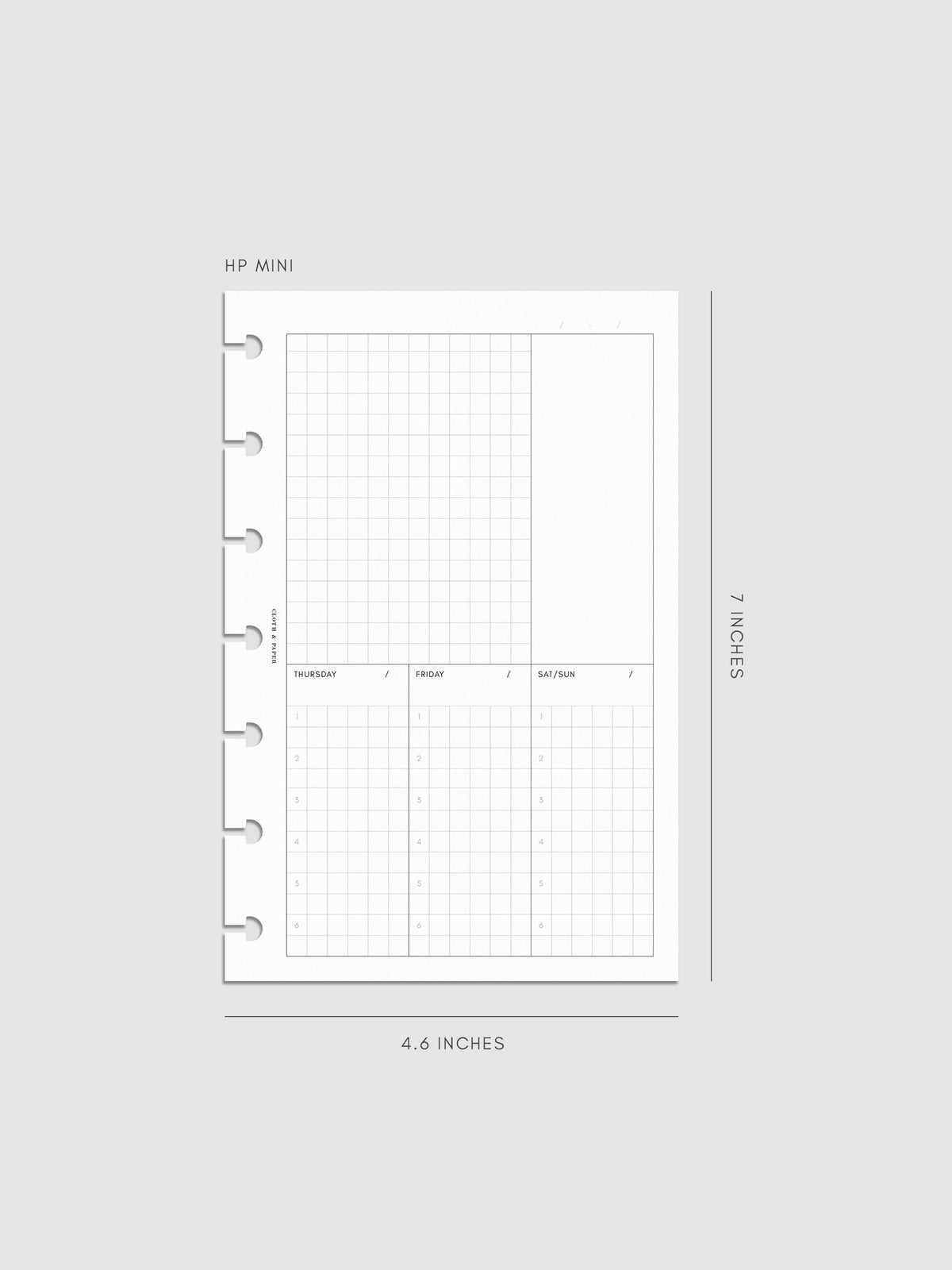 C&P Planner Size Guide