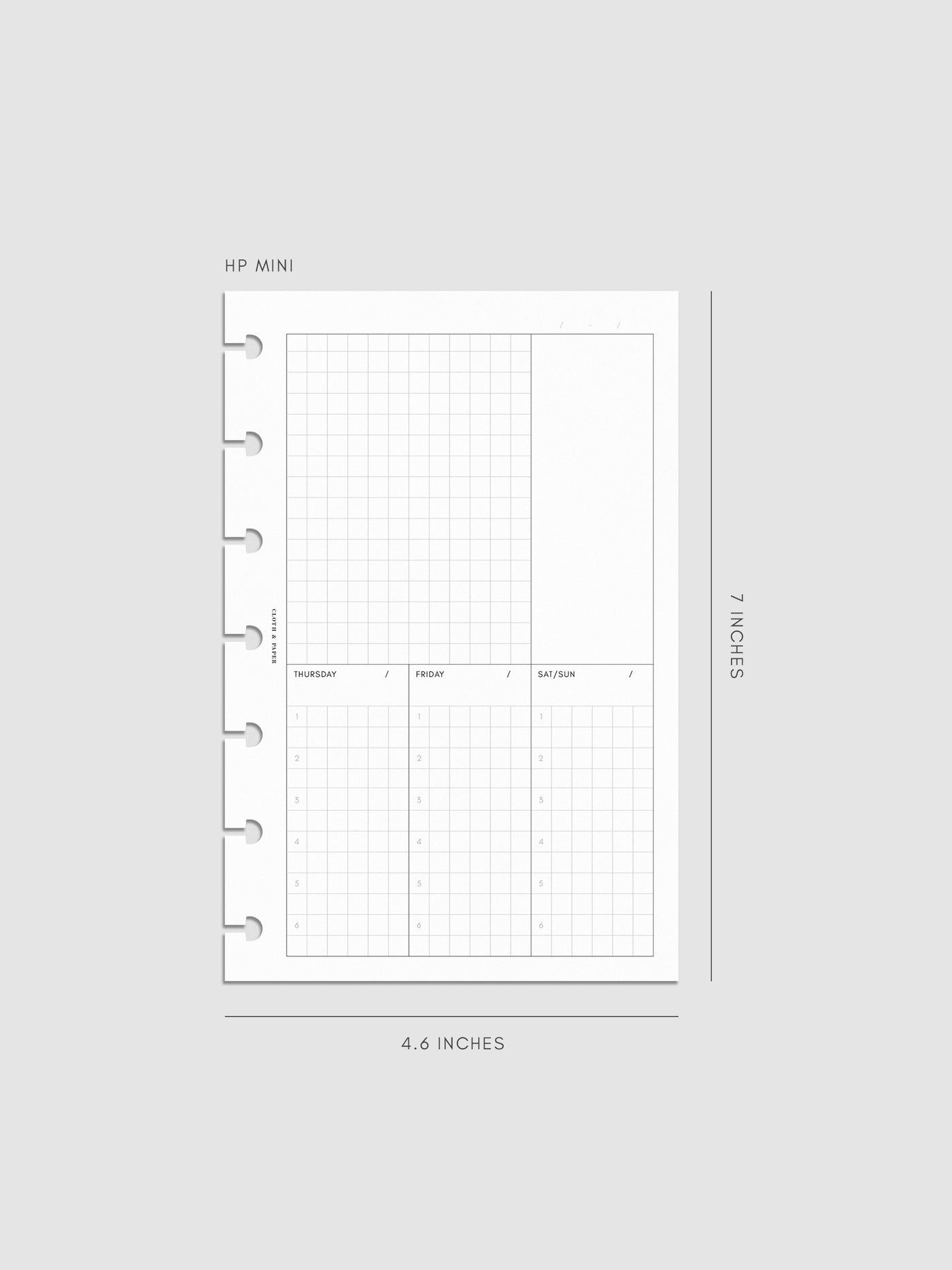 C&P Planner Size Guide