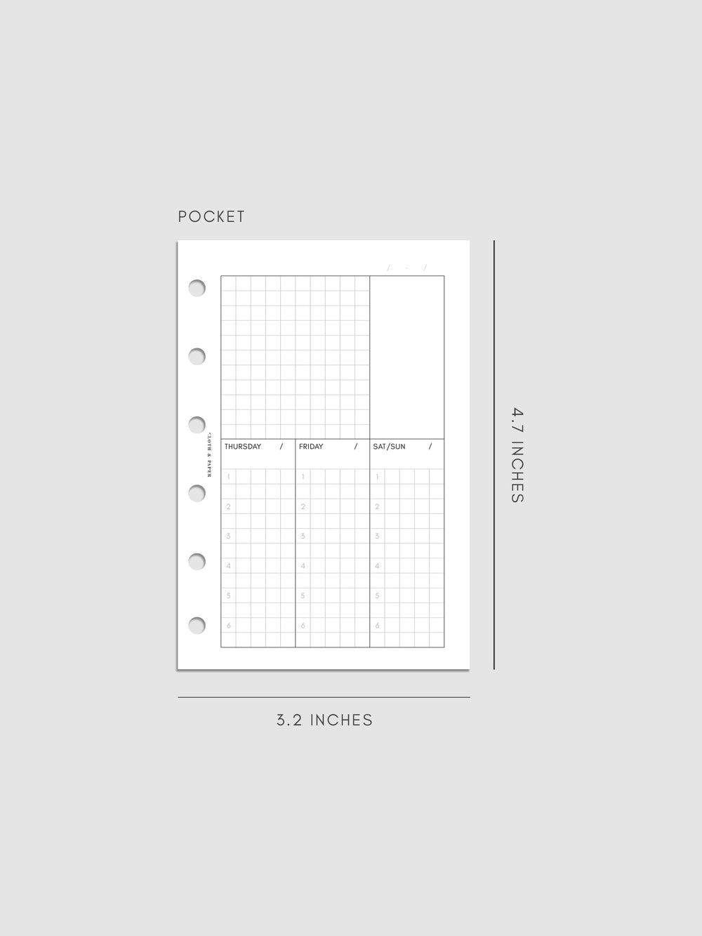 C&P Planner Size Guide