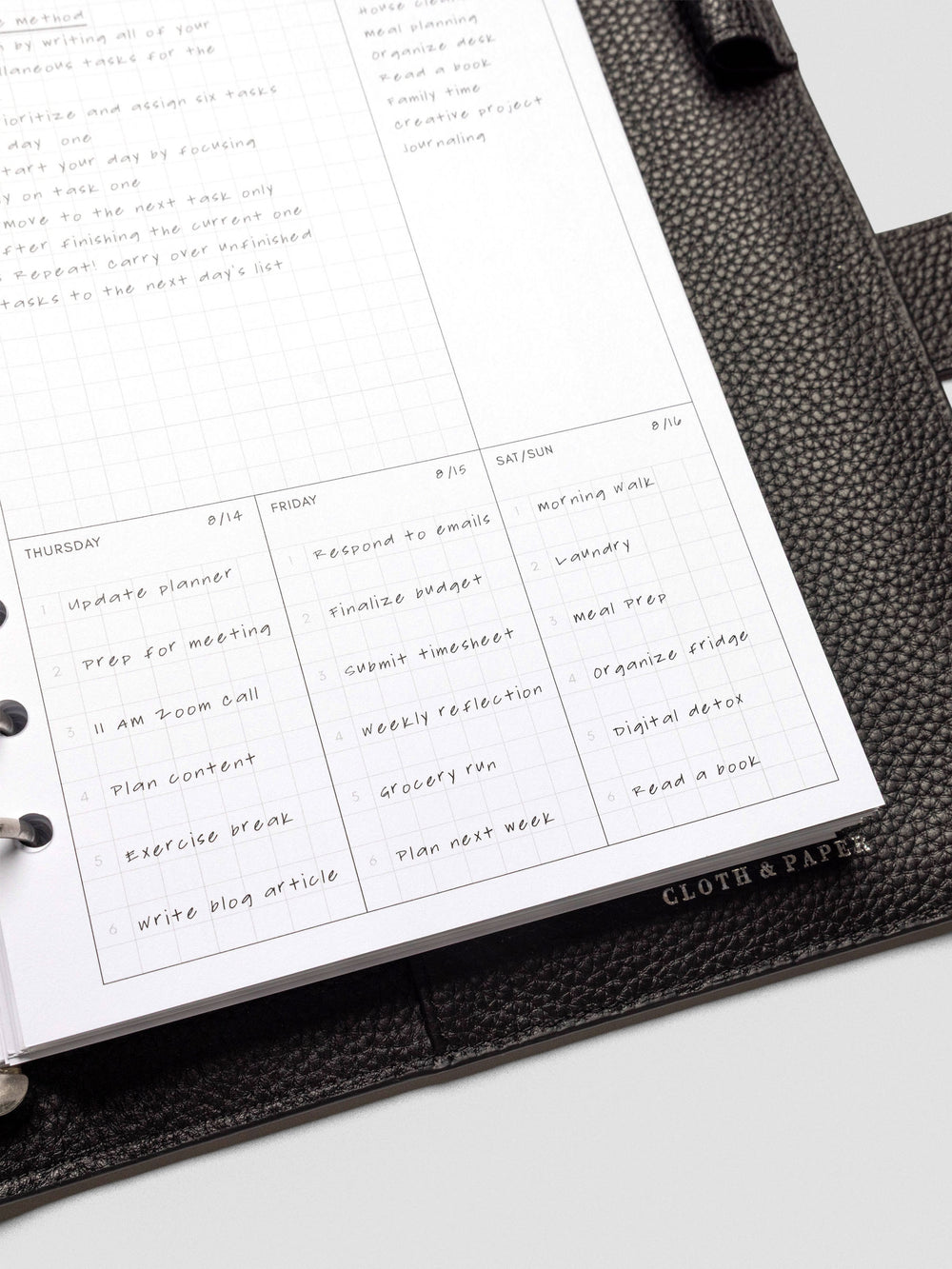 Ivy Lee Priority Planner Inserts | Cloth & Paper