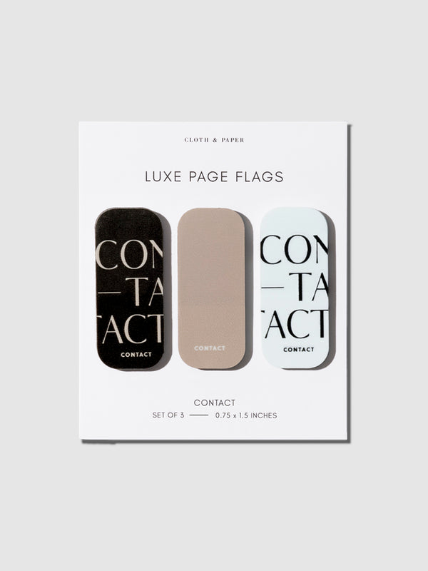 Luxe Transparent Page Flag Trio for Themed Planning | Cloth & Paper