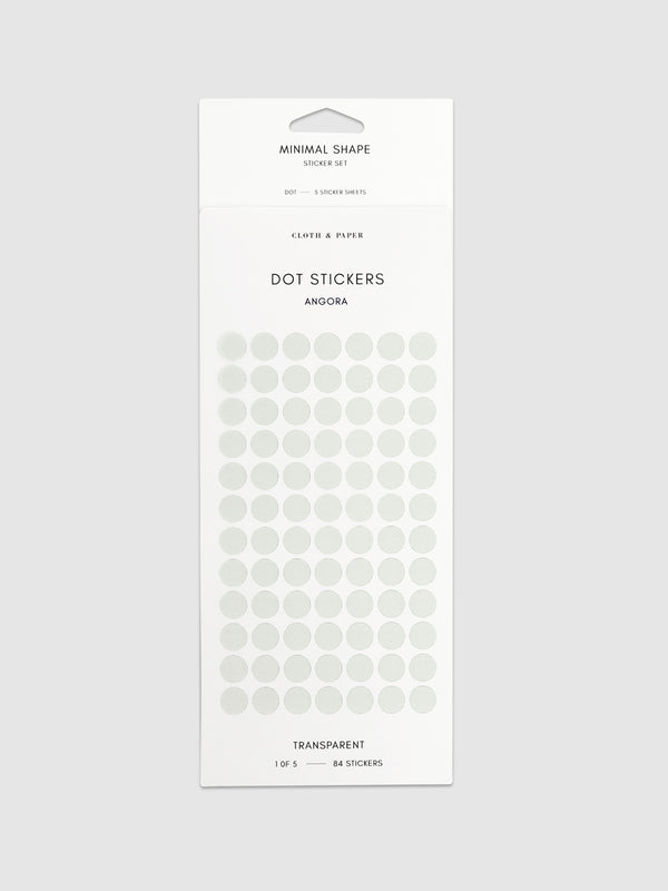 Minimal Shape Planner Sticker Set | Transparent | Drops | Cloth & Paper