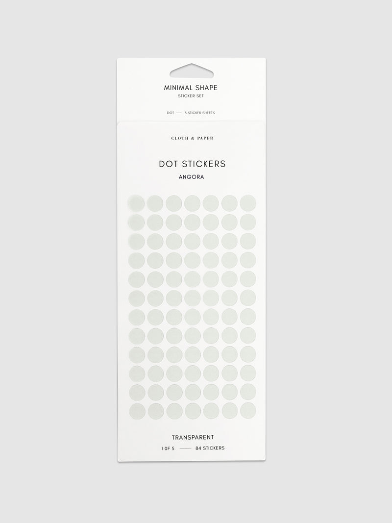 Minimal Shape Planner Sticker Set | Transparent | Drops | Cloth & Paper