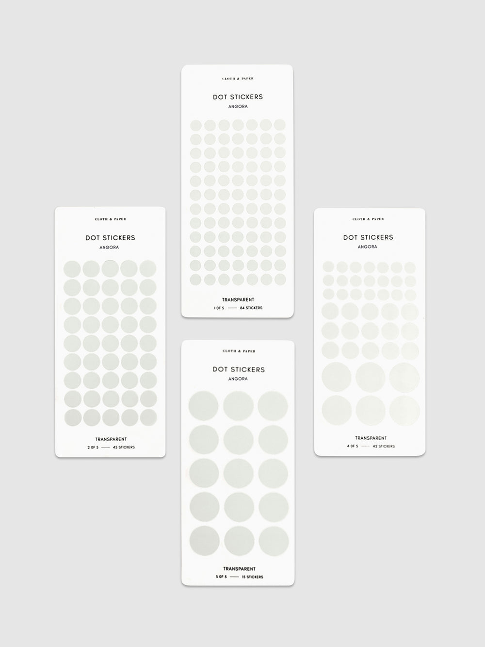 Minimal Shape Planner Sticker Set | Transparent | Drops | Cloth & Paper