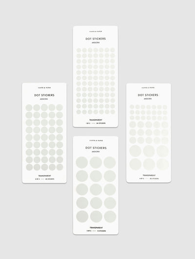 Minimal Shape Planner Sticker Set | Transparent | Drops | Cloth & Paper