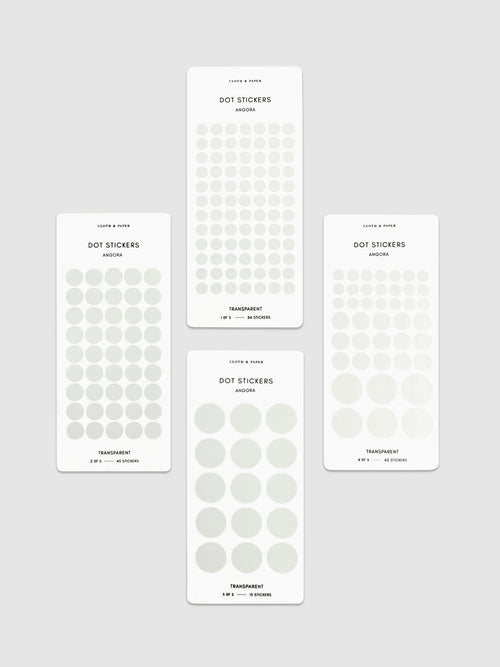 Minimal Shape Planner Sticker Set | Transparent | Drops | Cloth & Paper