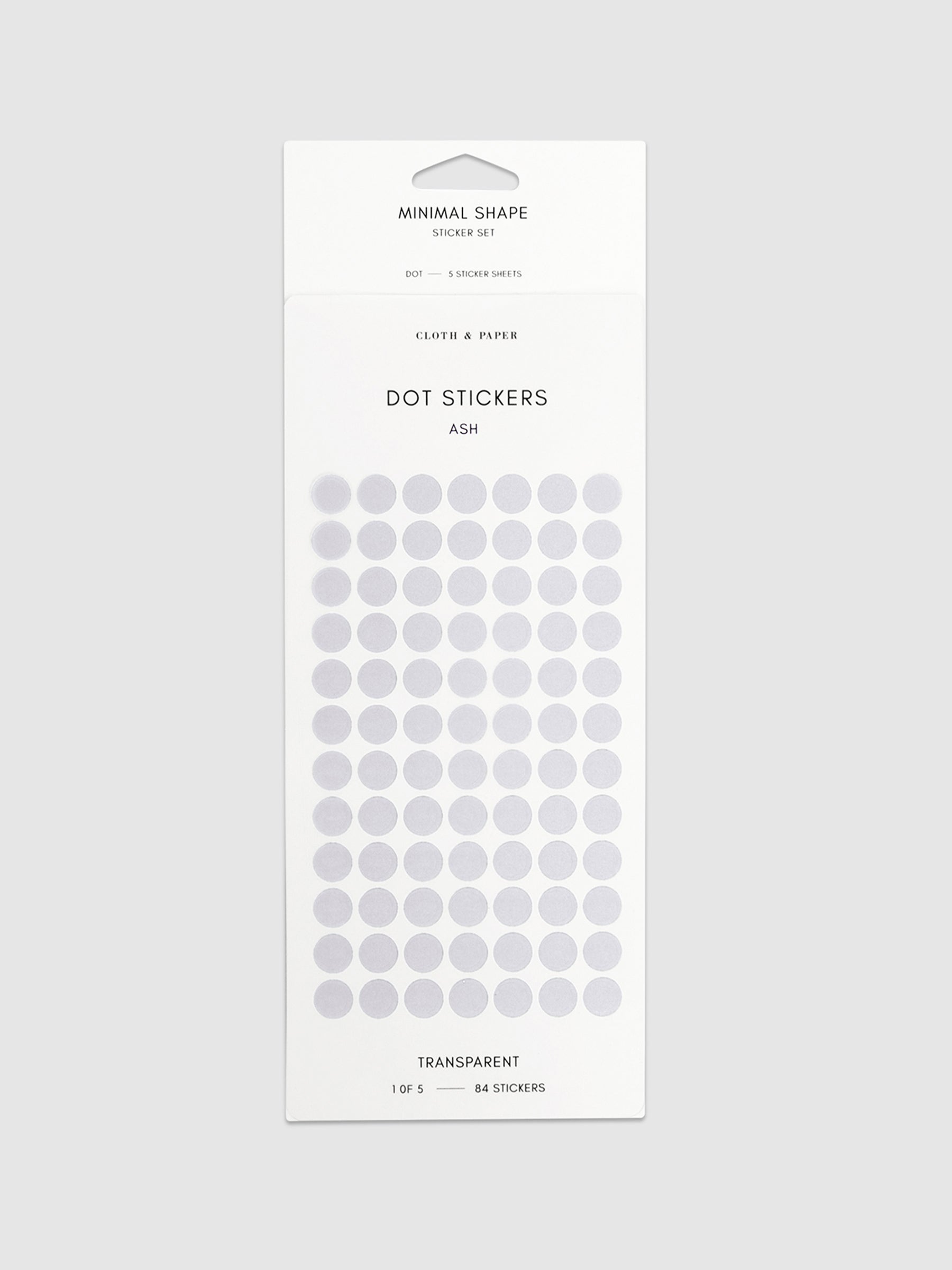 Minimal Shape Planner Sticker Set | Transparent | Drops | Cloth & Paper