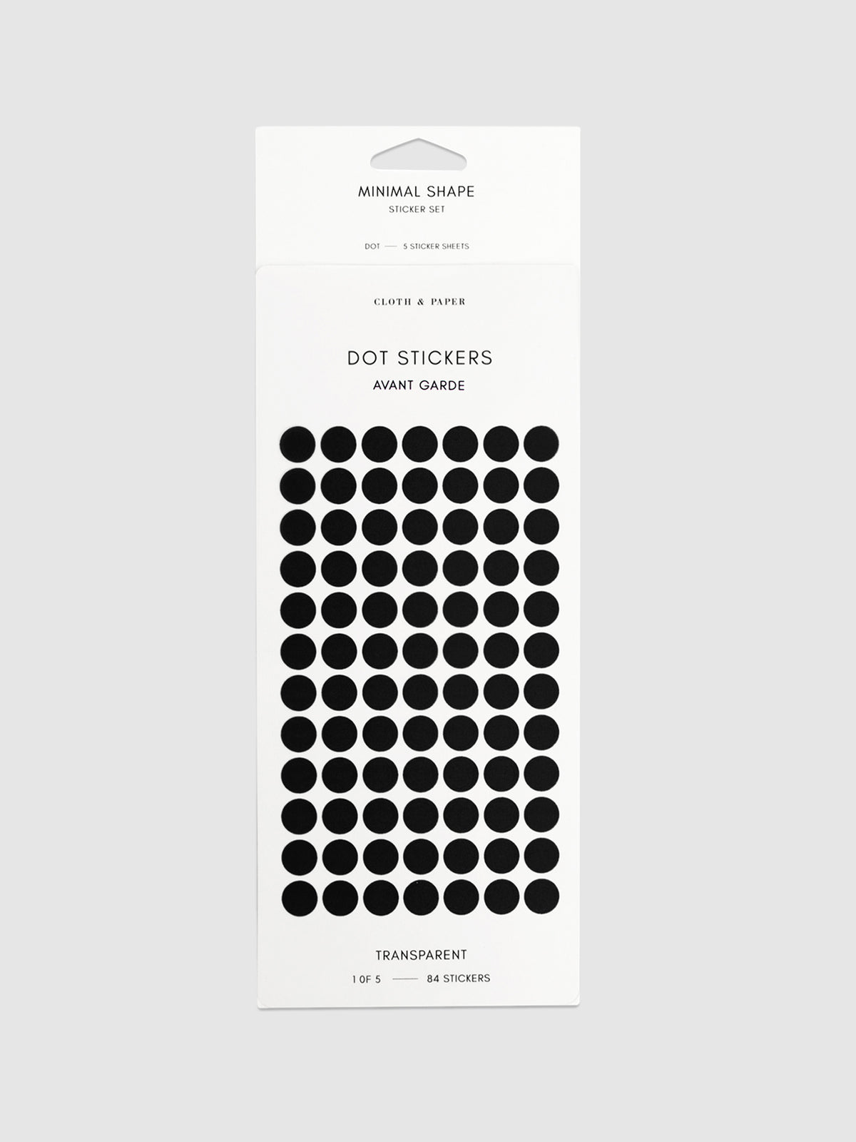 Minimal Shape Planner Sticker Set | Transparent | Drops | Cloth & Paper