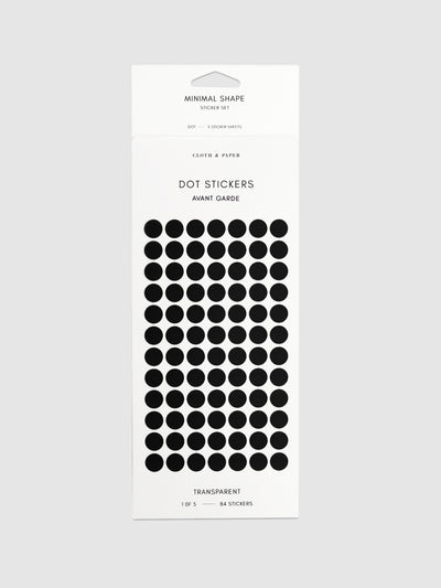 Minimal Shape Planner Sticker Set | Transparent | Drops | Cloth & Paper