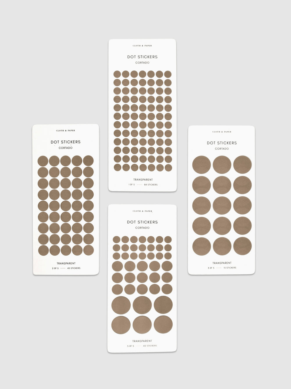 Minimal Shape Planner Sticker Set | Transparent | Drops | Cloth & Paper